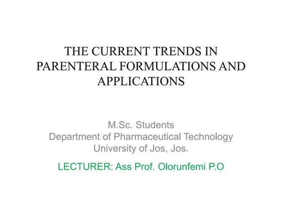 Parenteral- definition, type and advantages disadvantages | PPTX