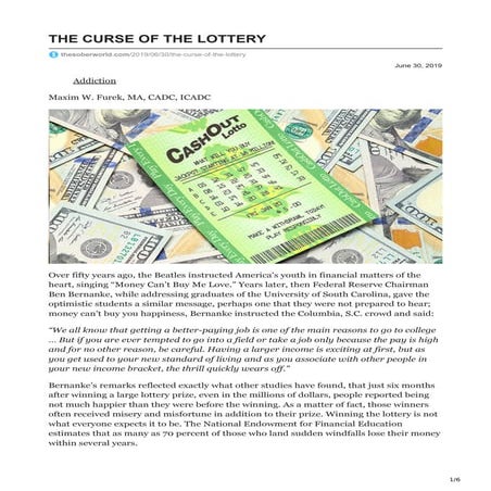 The curse of the lottery | PDF
