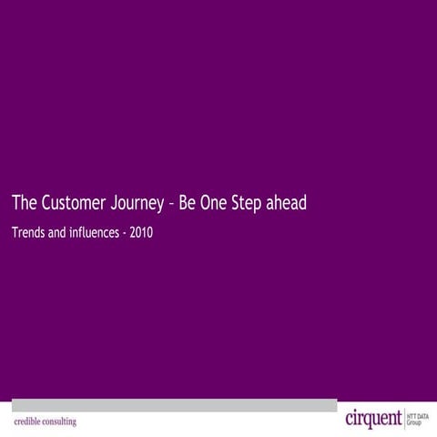The Customer Journey Be One Step Ahead | PPTX