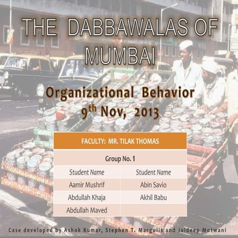 The dabbawalas of mumbai | PPTX