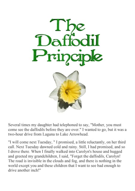 The daffodil principle | PPT