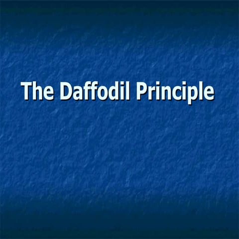 The daffodil principle | PDF