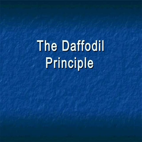 Daffodil Principle | PPS
