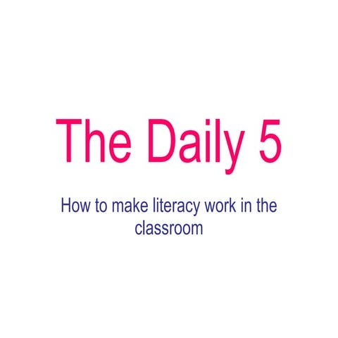 The Daily 5 | PPT