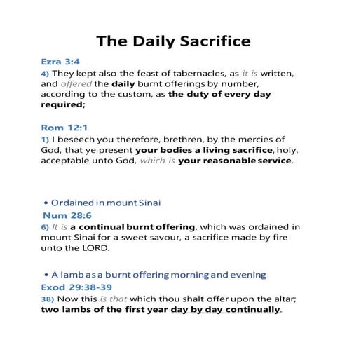 The Daily Sacrifice | DOCX