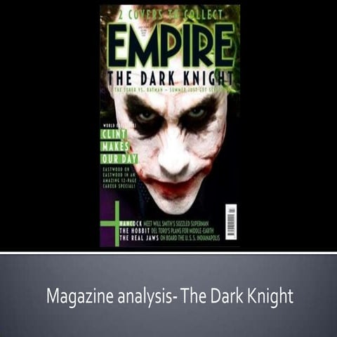 The dark knight magazine cover analysis | PPTX