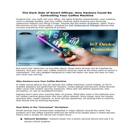 The Dark Side of Smart Offices: How Hackers Target IoT Devices | DOCX