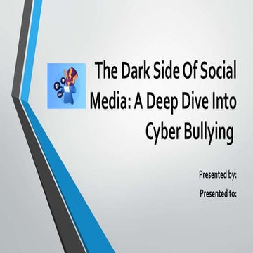 Cyber Bullying & harassment on social media.pptx