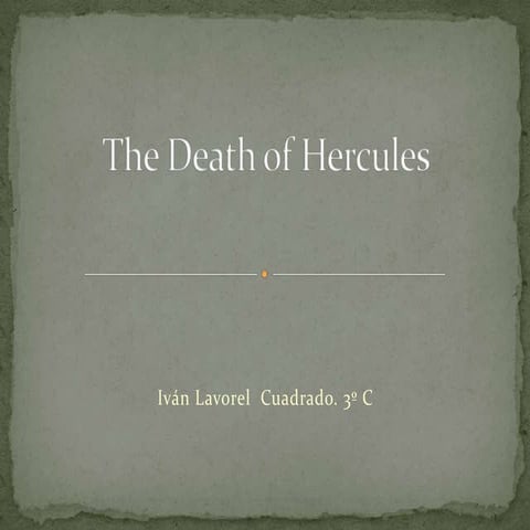 The Death Of Hercules | PPTX