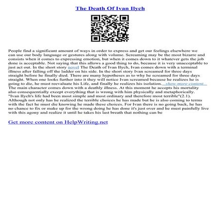 The Death Of Ivan Ilych | PDF