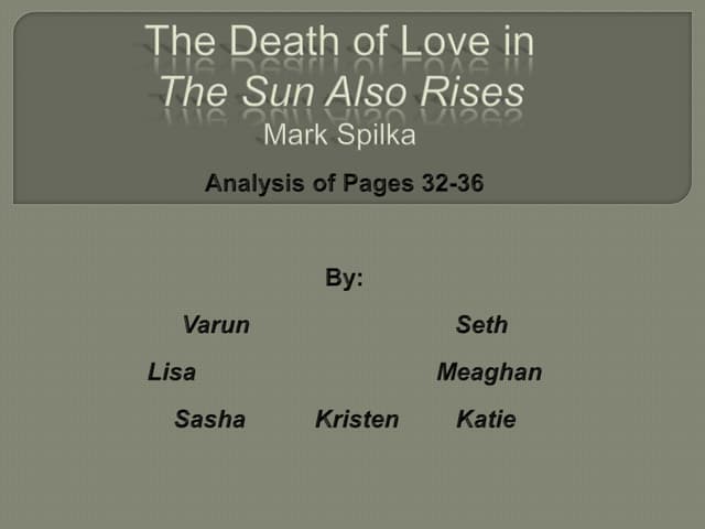 The sun also rises | PPTX