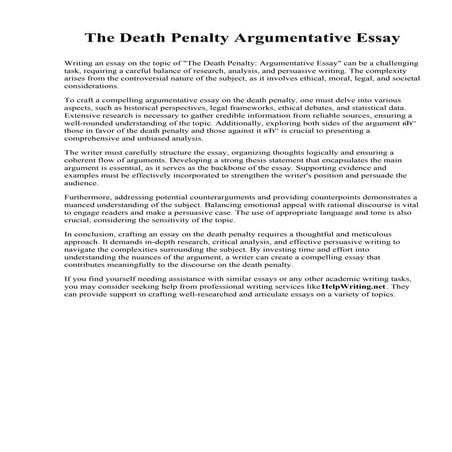 The Death Penalty Argumentative Essay.pdf