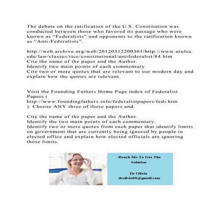 The debate on the ratification of the U.S. Constitution was conducte.docx