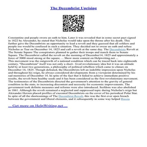 The Decembrist Uprising | PDF