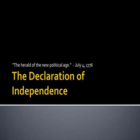 The Declaration of Independence | PPT