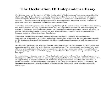 The Declaration Of Independence Essay.pdf