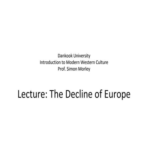 The decline of europe (2019) | PPT