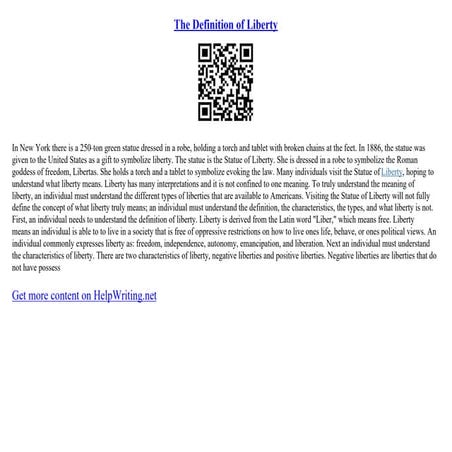 The Definition Of Liberty | PPT