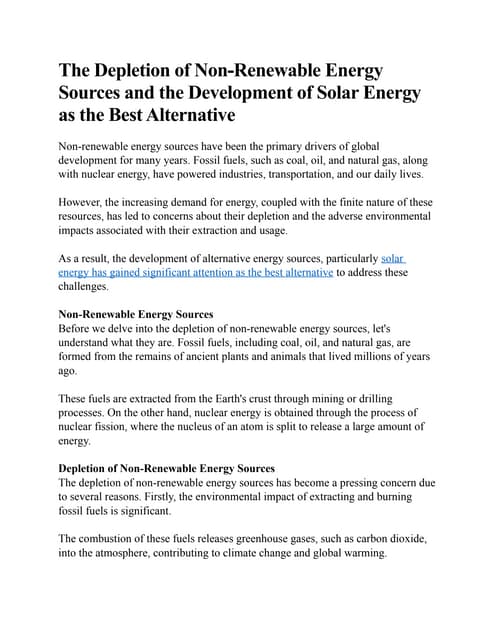 The Future of Renewable Energy.docx | Power and Energy Industry ...