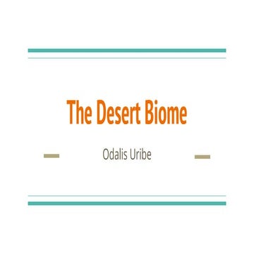 The Desert Biome | PPT