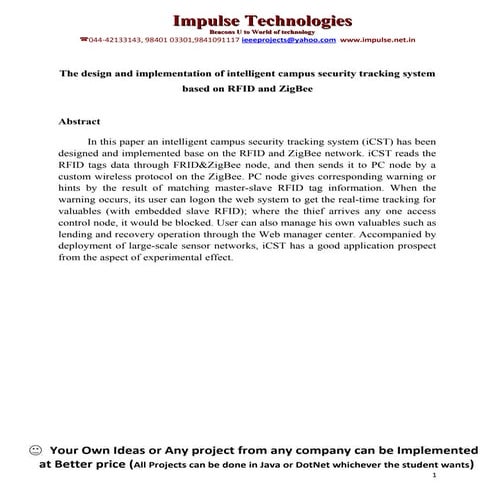 The design and implementation of intelligent campus security tracking system based on rfid and ...