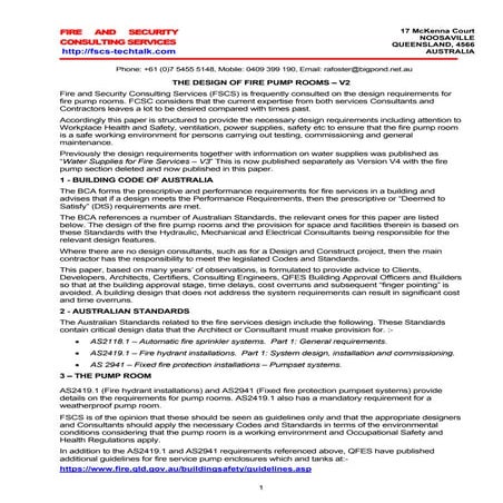 The design of_fire_pump_rooms_-_v2 | PDF