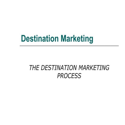 The destination marketing process | PPT