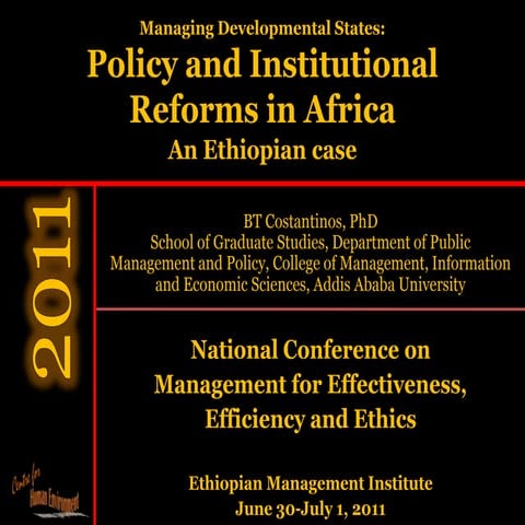 The developmental state the nature of statal policy and institutional ...