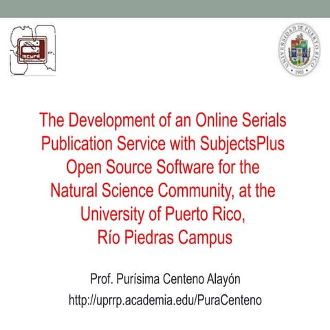 The Development of an Online Serials Publication Service with ...