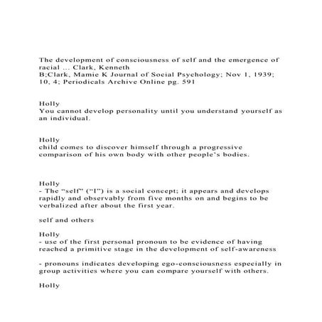 The development of consciousness of self and the emergence of .docx