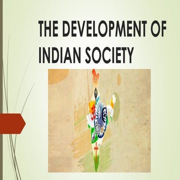 The development of Indian society | PDF