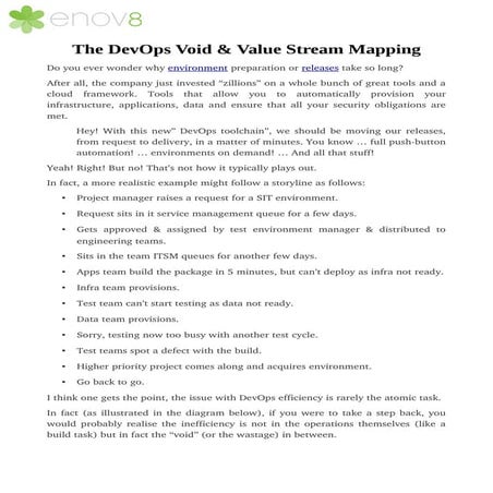 The dev ops void & value stream mapping | PDF