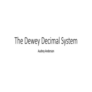 Dewey decimal classification | DOCX