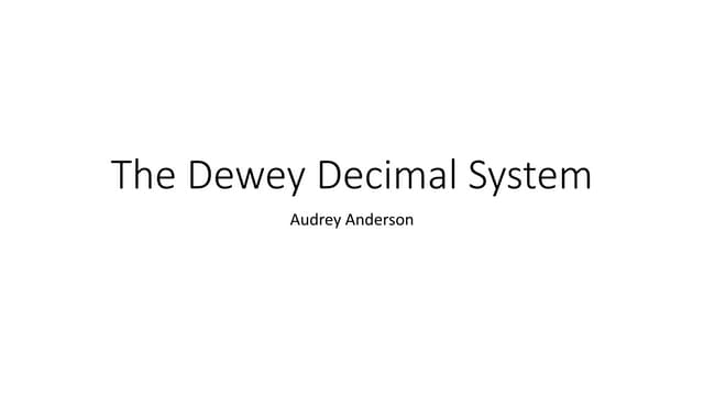 Dewey decimal classification | DOCX