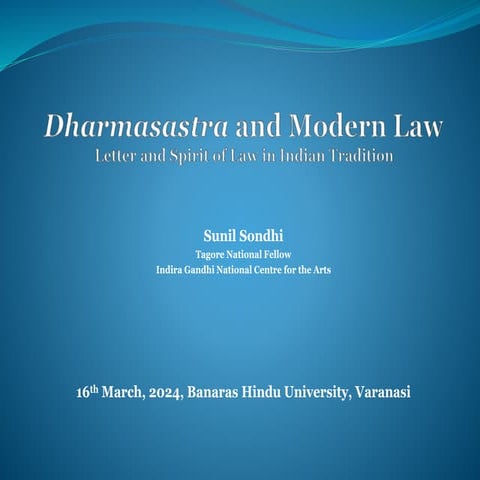 The Dharmasastra and Modern Law in India.pptx