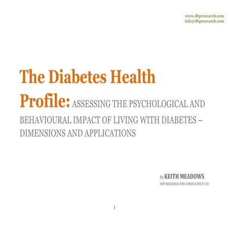 The diabetes health profile ebook | PDF