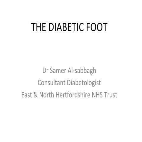 The diabetic foot | PPT