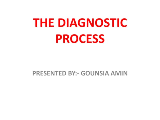 diagnosis and types of diagnosis | PPTX