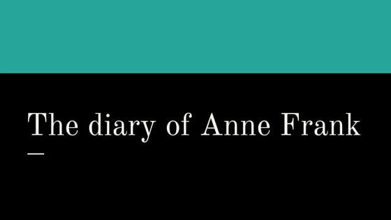anne-frank-timeline activities for English | PDF