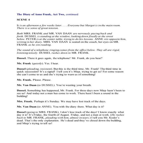 The diary of anne frank act i scenes 1 2 | DOCX