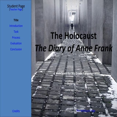 The Diary Of Anne Frank Webquest | PPT | Homework and Study | Education