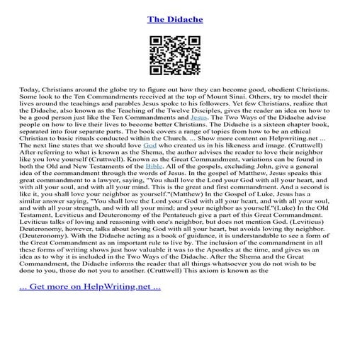 The Didache | PDF