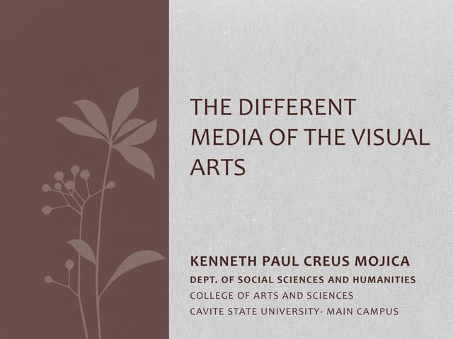 Mediums and techniques of visual arts | PPTX