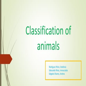 Classification of animals for children | PPTX