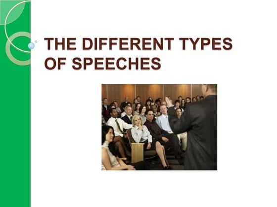 Types of speeches | PPT