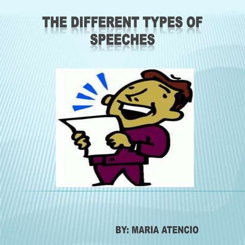 The different types of speeches | PPT