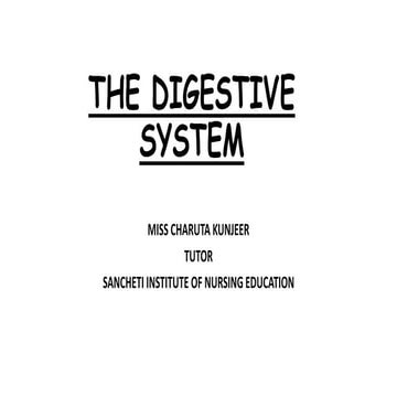 THE DIGESTIVE SYSTEM -digestive system anatomy and physiology | PPTX