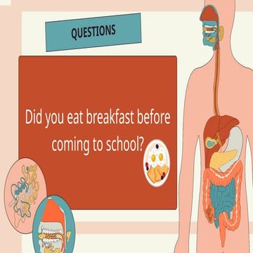 The Digestive System Science Educational Presentation in Dark Orange ...