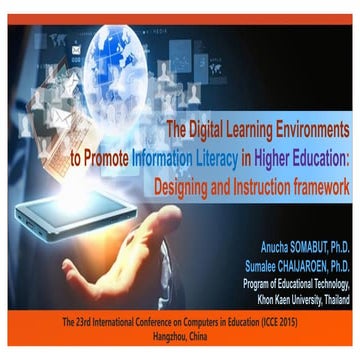 The Digital Learning Environments to Promote Information Literacy in ...