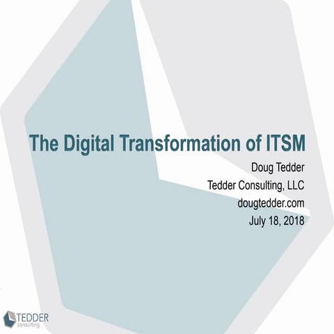 The Digital Transformation of ITSM | PDF